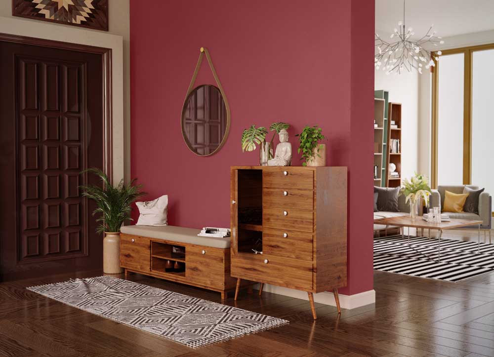 Crimson Depth X123 House Wall Painting Colour Asian Paints