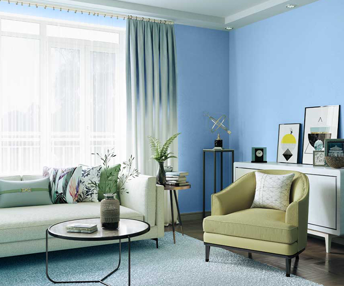 Gentle Blue 1276 House Wall Painting Colour Asian Paints