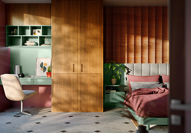 Amazing Study Room with Wood Accents