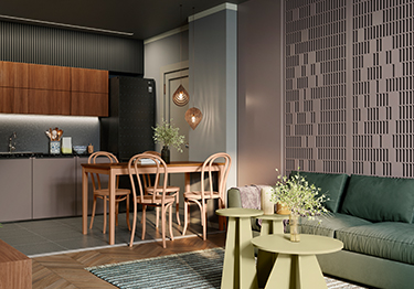 Transitional Studio Apartment Design