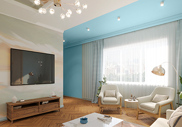 Three-Toned Living Room Design