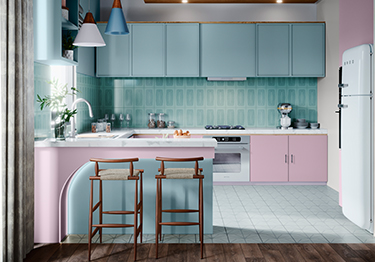 A Cool Neutral Kitchen Colour Combination