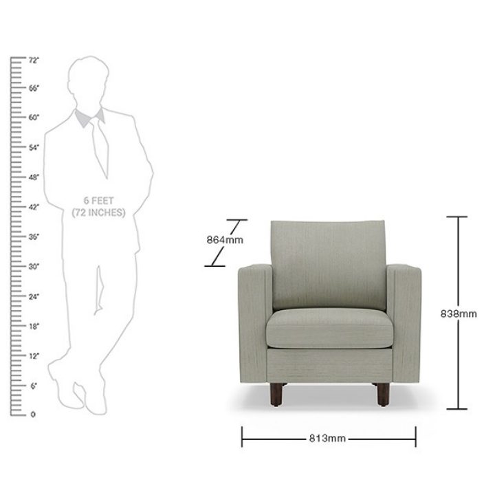 One Seater Sofa Dimensions | Baci Living Room