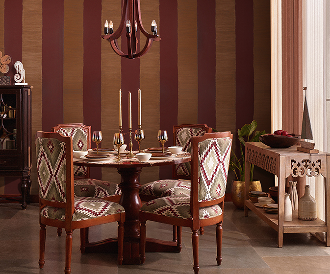 Ikkat TNB1007CMB1005 - Wall Texture Design - Asian Paints