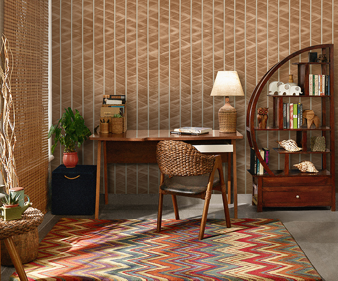 Metallics Palm Weave TNB1012CMB1004 - Wall Texture Design - Asian Paints