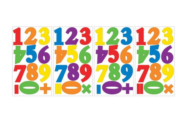 Numbers Primary Peel and Stick Wall Decals