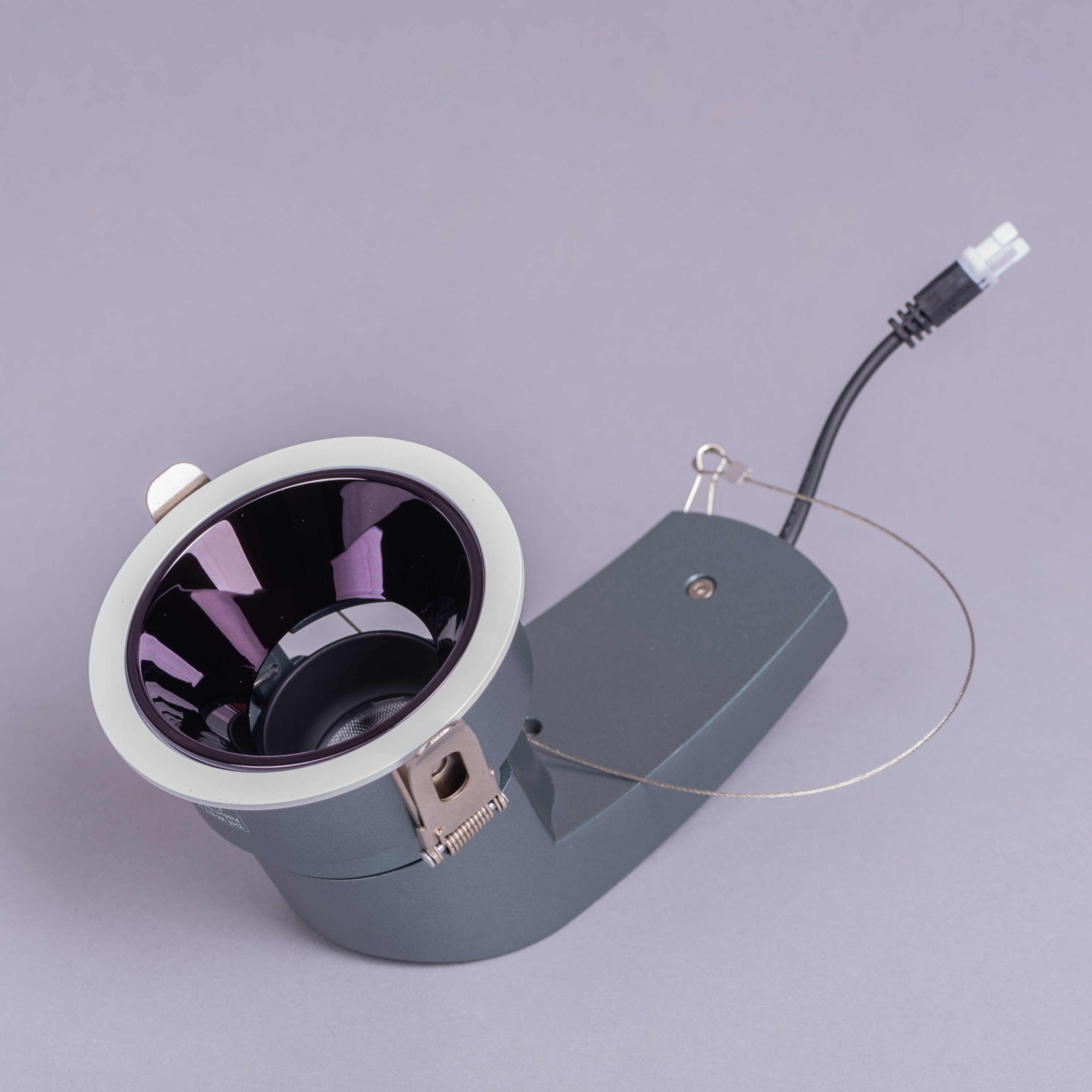 Pandora- 15W Gun Black (4000K, 36 Degree Beam Angle) J-Spot with Trim Recess Mounted LED COB ...