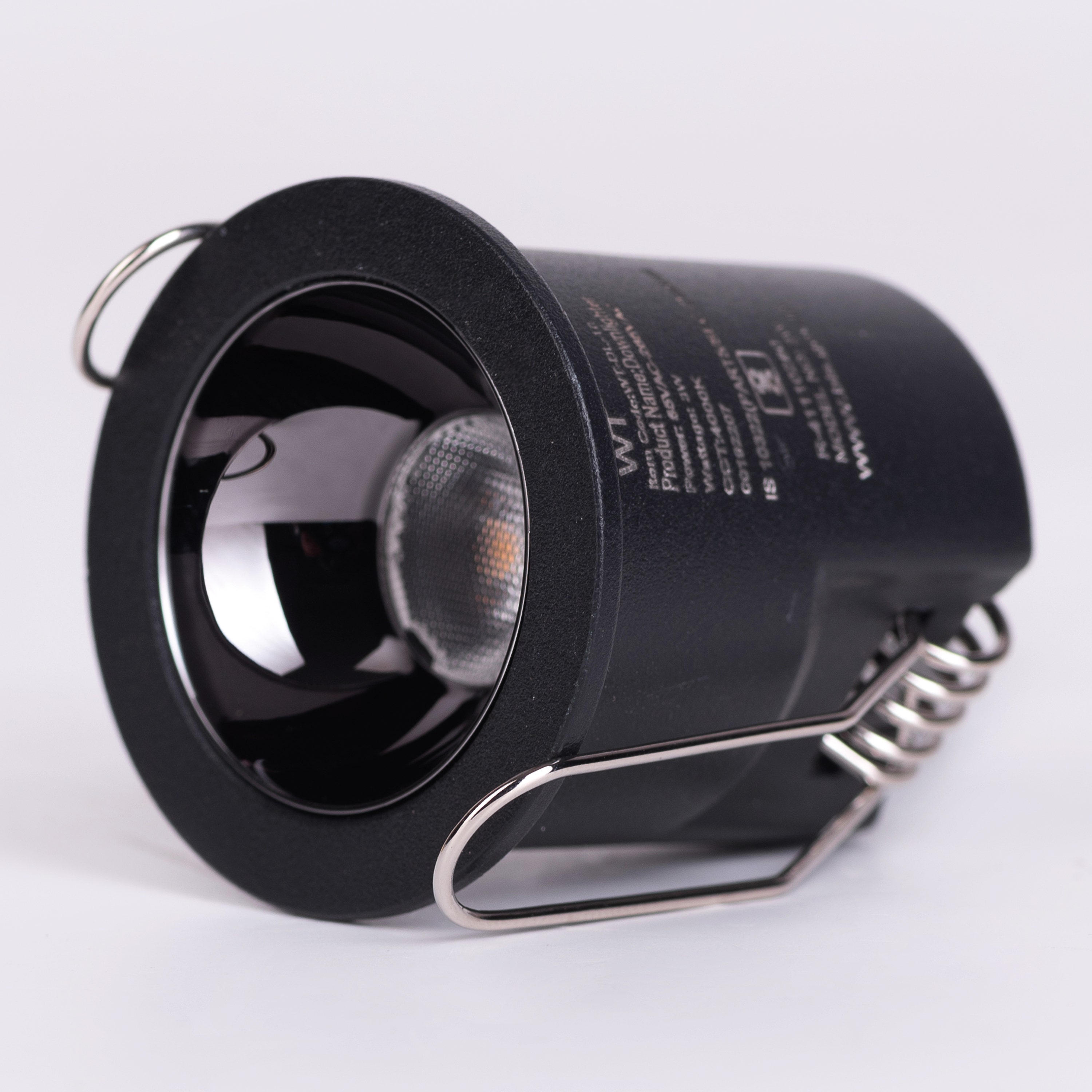 Hera- 3W Black (3000K, 36Â° Beam Angle) Recessed LED COB Downlights ...